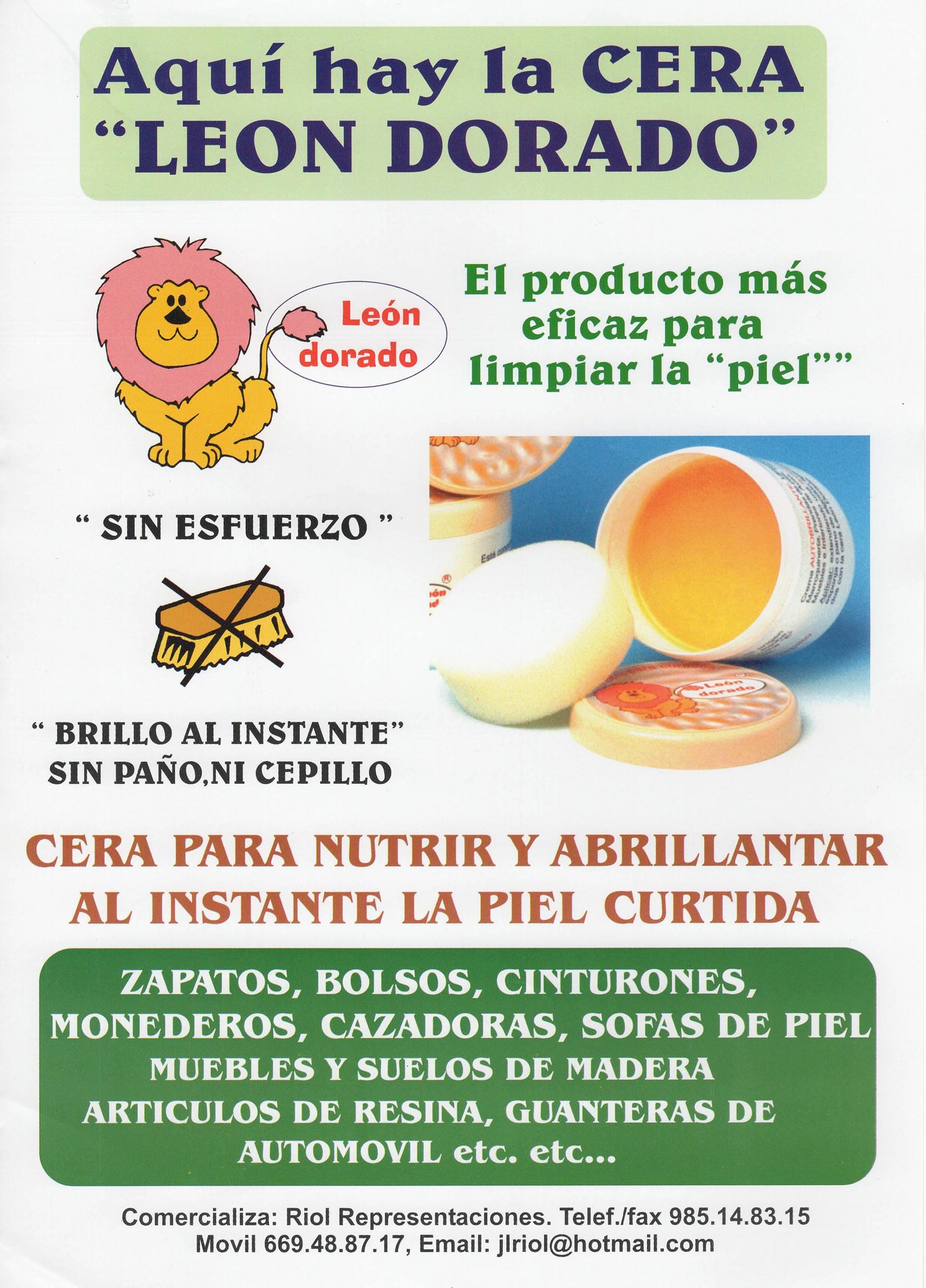 Cera para pieles curtidas | Riol Distribuciones S.L. Cera para pieles curtidas | Riol Distribuciones S.L.